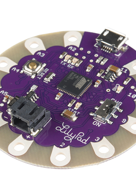 Arduino LilyPad USB ATmega32U4 Board SparkFun Køb her 435 00 DKK