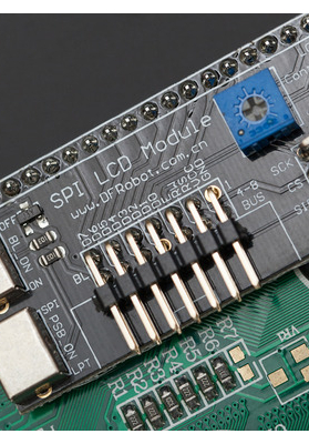 LCD Module 3wire Serial Arduino Compatible DFRobot DFR0091 køb her