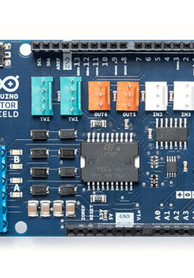 DFR0406 Arduino Motor Shield R3 L298P Drives 2 DC1 Stepper 5 12V 2ACh