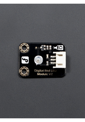 DFR0021-R, RED LED Light Module, Shiny White, Arduino Compatible