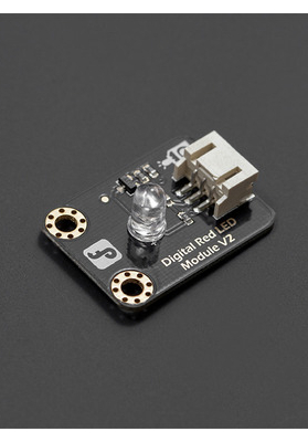 DFR0021-R, RED LED Light Module, Shiny White, Arduino Compatible