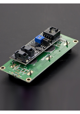 DFR0063, LCD Display Module I2C 16x2, Blue Backlit, Adjustable Contrast