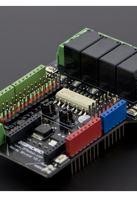 DFR0144, Relay Shield, 4 Channel, for Arduino, XbeeBluetooth, 360VA, 9V