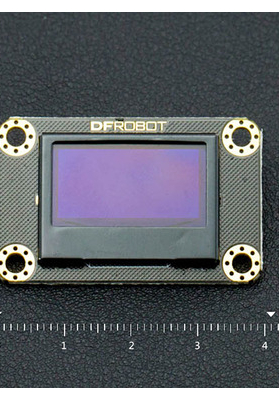 DFR0486, OLED-128x64 Display, I2C, Blue, Metal Bezel, Arduino Compatible