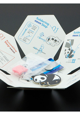 TOY0055, Zoo Animal Kit 4-Soldering, 6 Cute Animals, LEDs, Batteries