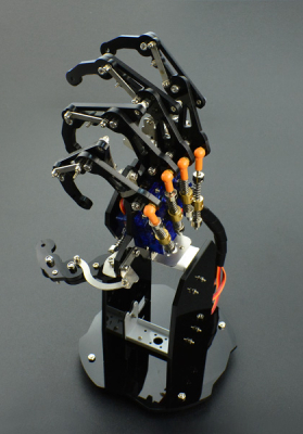 ROB0143, Robot Hand Bionic Right, Acrylic, 5 Micro Servos, Arduino ...