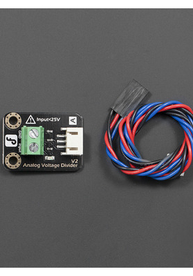 DFR0051, Analog Voltage Divider V2, 0.0245-25V, 3.3-5V, Gold Surface