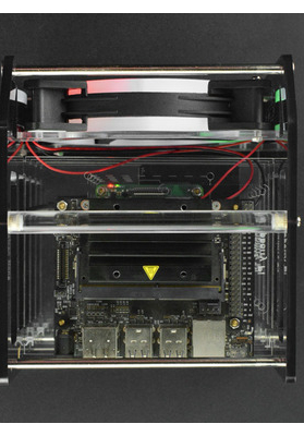 FIT0775, Rack Tower for Raspberry Pi 4B3B Jetson Nano, 4-Layer, LED Fan