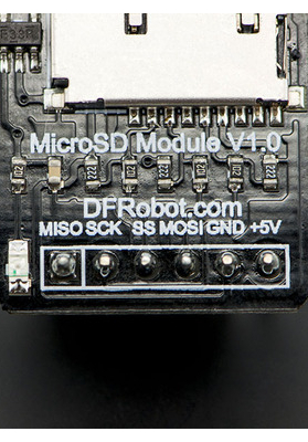 DFR0229, MicroSD Card Module Breakout for Arduino, 5V, SPI, 20x28mm