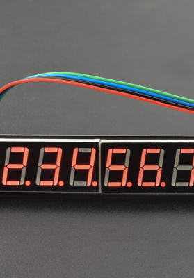 DFR0646-R, LED Segment Display Module 8-Digital Red, I2C, 16-Level Brightness