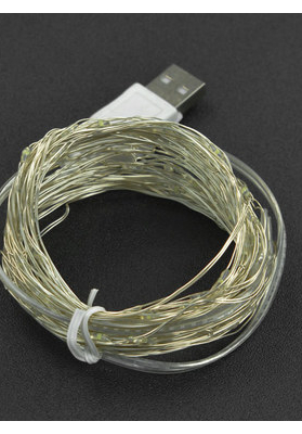 FIT0385-WE, Star Series LED Strand - 100 White Pixels, 12V USB ...