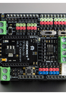 DFR0219, Arduino RS485 IO Expansion Shield, Xbee, Bluetooth, SD, Servo, APC220