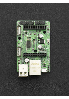 DFR0352, Standard Shield WRTnode, 4 USB, 100M Ethernet, GPIO, SPI, I2C