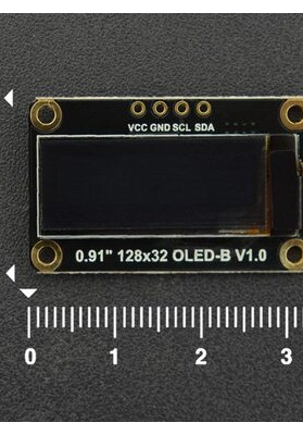 DFR0648, OLED Display, Monochrome 0.91 128x32 I2C, SSD1306, Low Power