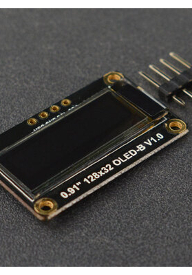 DFR0648, OLED Display, Monochrome 0.91 128x32 I2C, SSD1306, Low Power