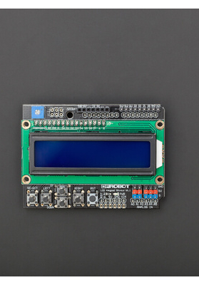 DFR0009, LCD Keypad Shield 1602, 5 Buttons, Backlight, Arduino