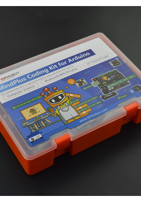 KIT0152-EN, Arduino MindPlus Coding Kit, 18 Sensors, Arduino Uno R3, Mind IDE