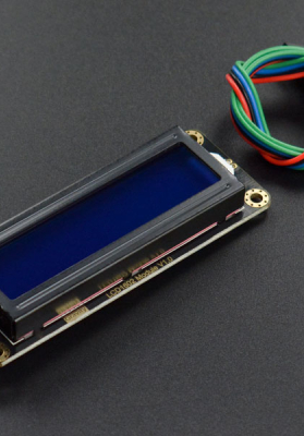 DFR0555, LCD Display Module LCD1602 I2C 3.3V5V Blue Backlight 16x2