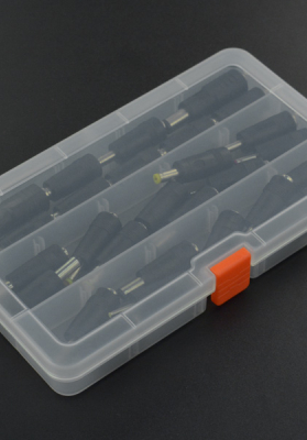 FIT0881, DC Adapter Kit, 28 PCS, Universal 5.5x2.1mm, 2.5mm Compatible