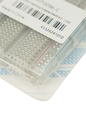 FIT0096-C, Solderless Breadboard 400 Tie Point Interlocking, Crystal